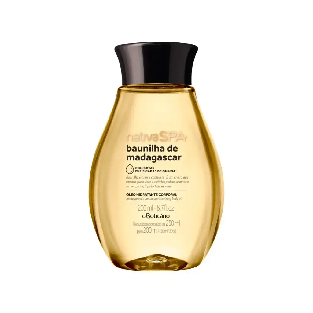 Óleo Hidratante Corporal Baunilha de Madagascar Nativa Spa 200 ml ...