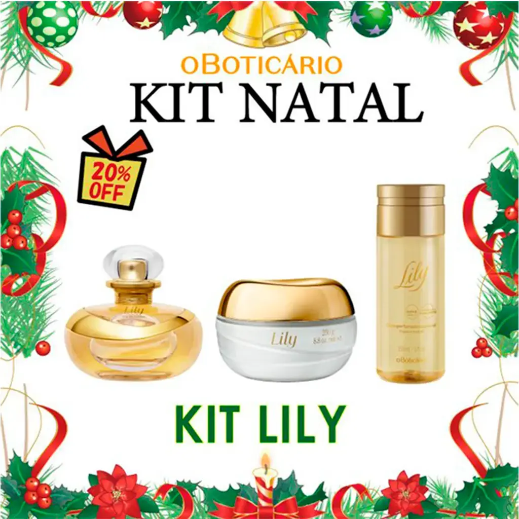 Kit Lily O Boticário Natal 2024 - Ninki Store - Produtos O Boticário no ...