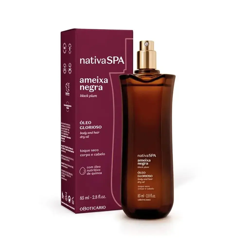 Óleo Multifuncional Glorioso Ameixa Negra Nativa Spa 85 ml - Ninki ...